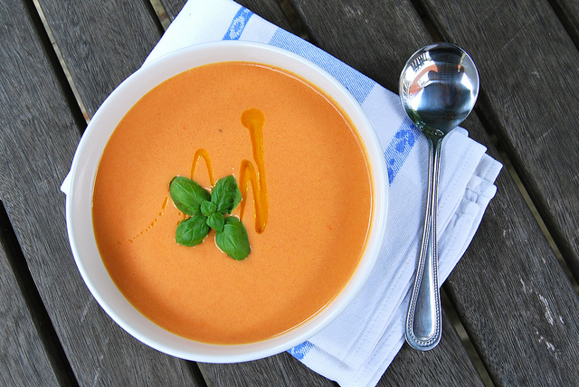 What To Do With Bruised Peaches: Chilled Peach & Tomato Soup | Rachel ...