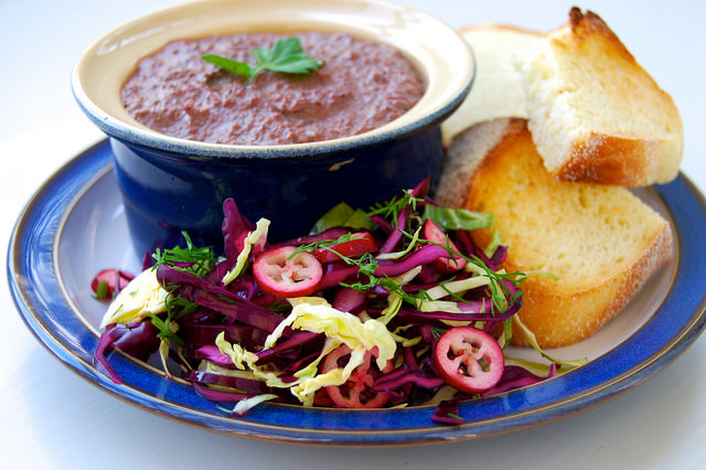 Christmas Kitchen: Easy Chicken Liver Pâté with Winter Slaw | Rachel Phipps