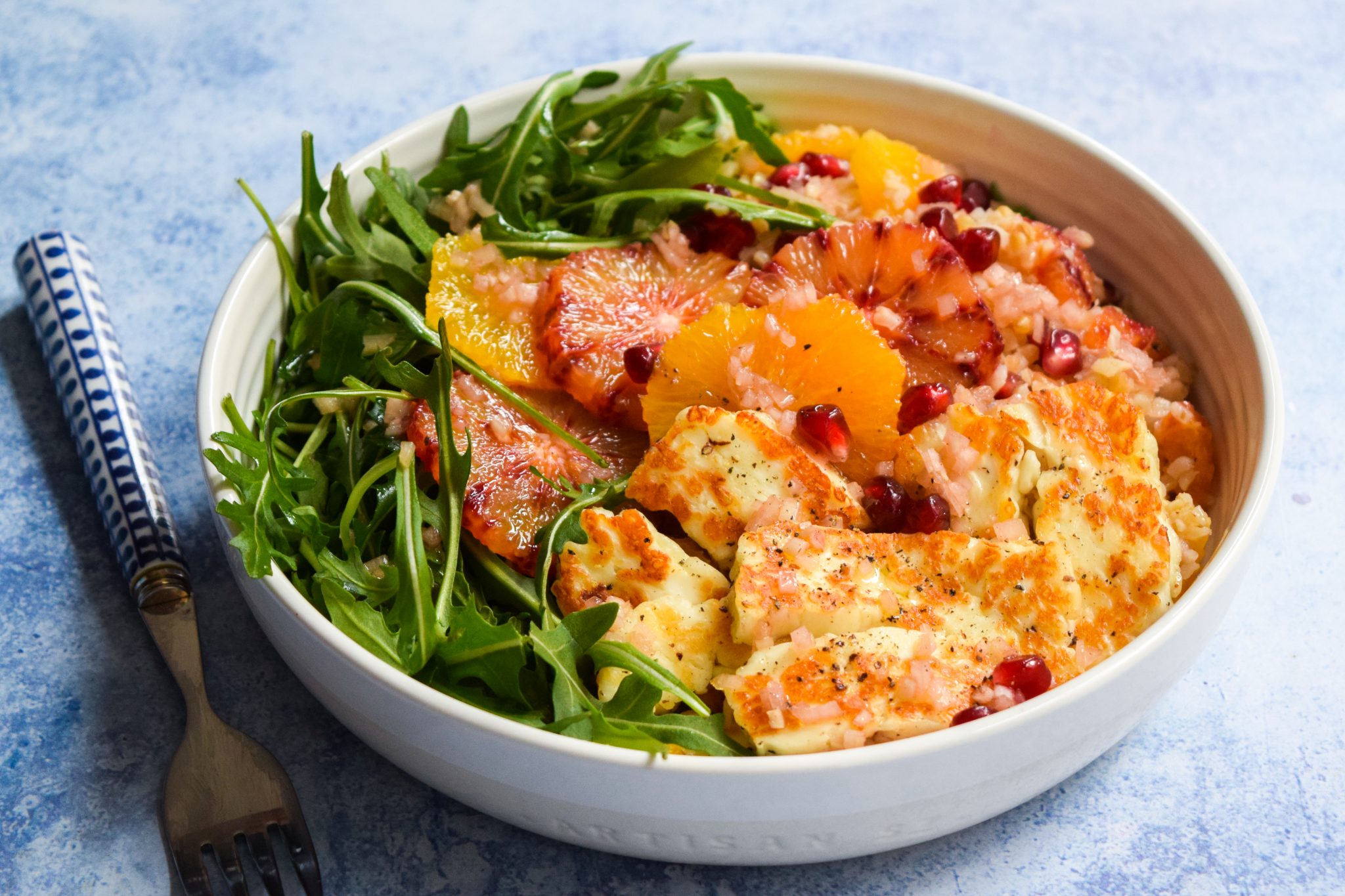Winter Griddled Halloumi Bowls | Rachel Phipps