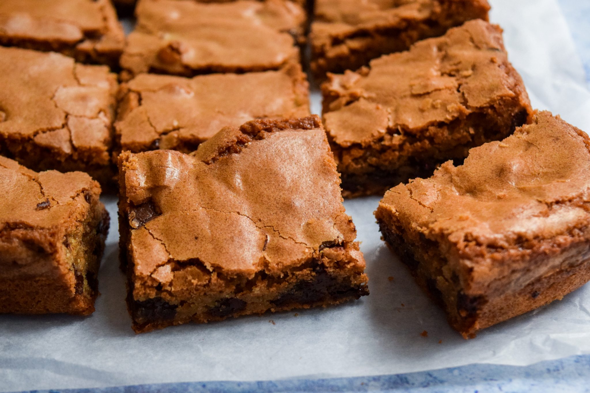 Recipe: American Chocolate Chip Cookie Squares | Rachel Phipps