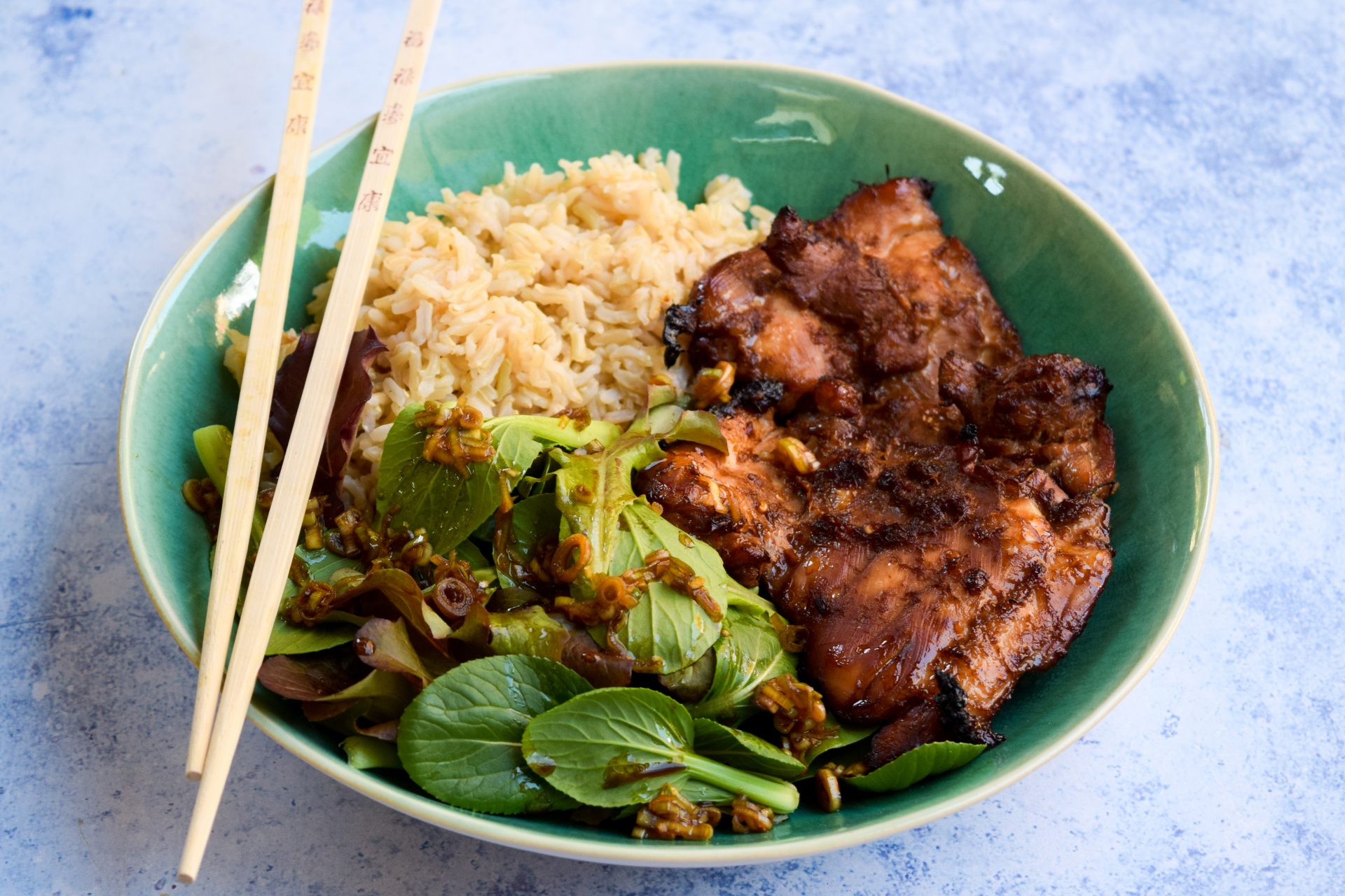 Recipe: Sweet Chilli Soy Chicken Bowls with Japanese Dressed Leaves ...