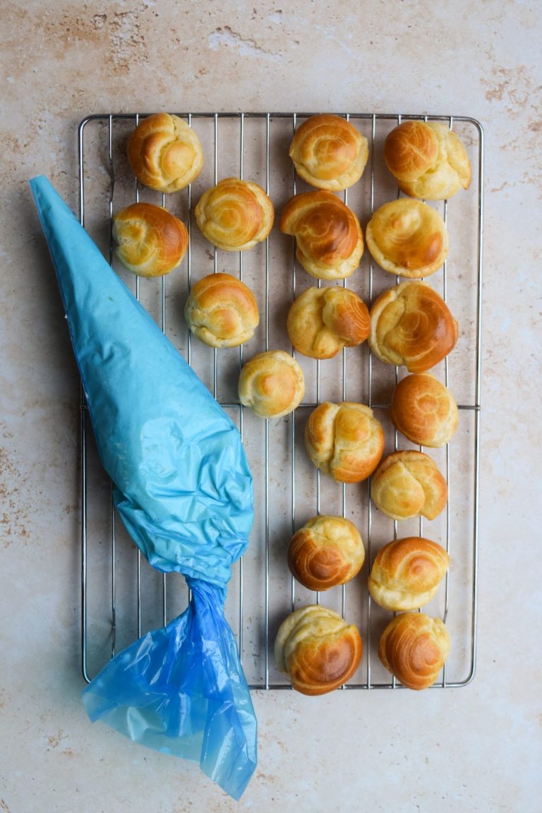 Christmas Kitchen: Toasted Hazelnut & Caramel Choux Wreath | Rachel Phipps