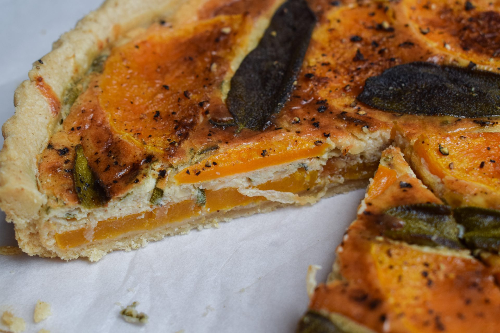 Squash, Parmesan and Sage Tart | Rachel Phipps