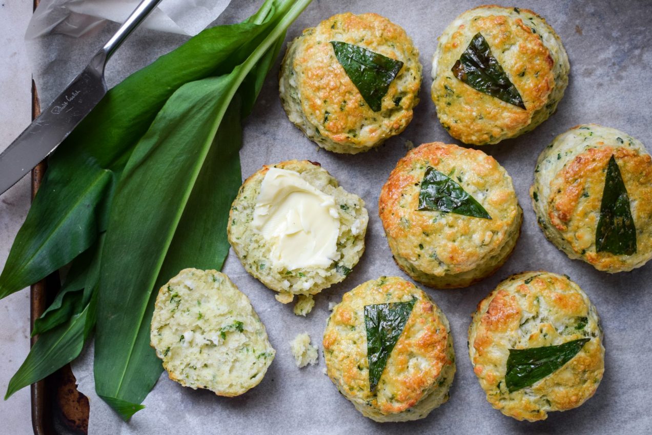 Wild Garlic and Feta Scones | Rachel Phipps